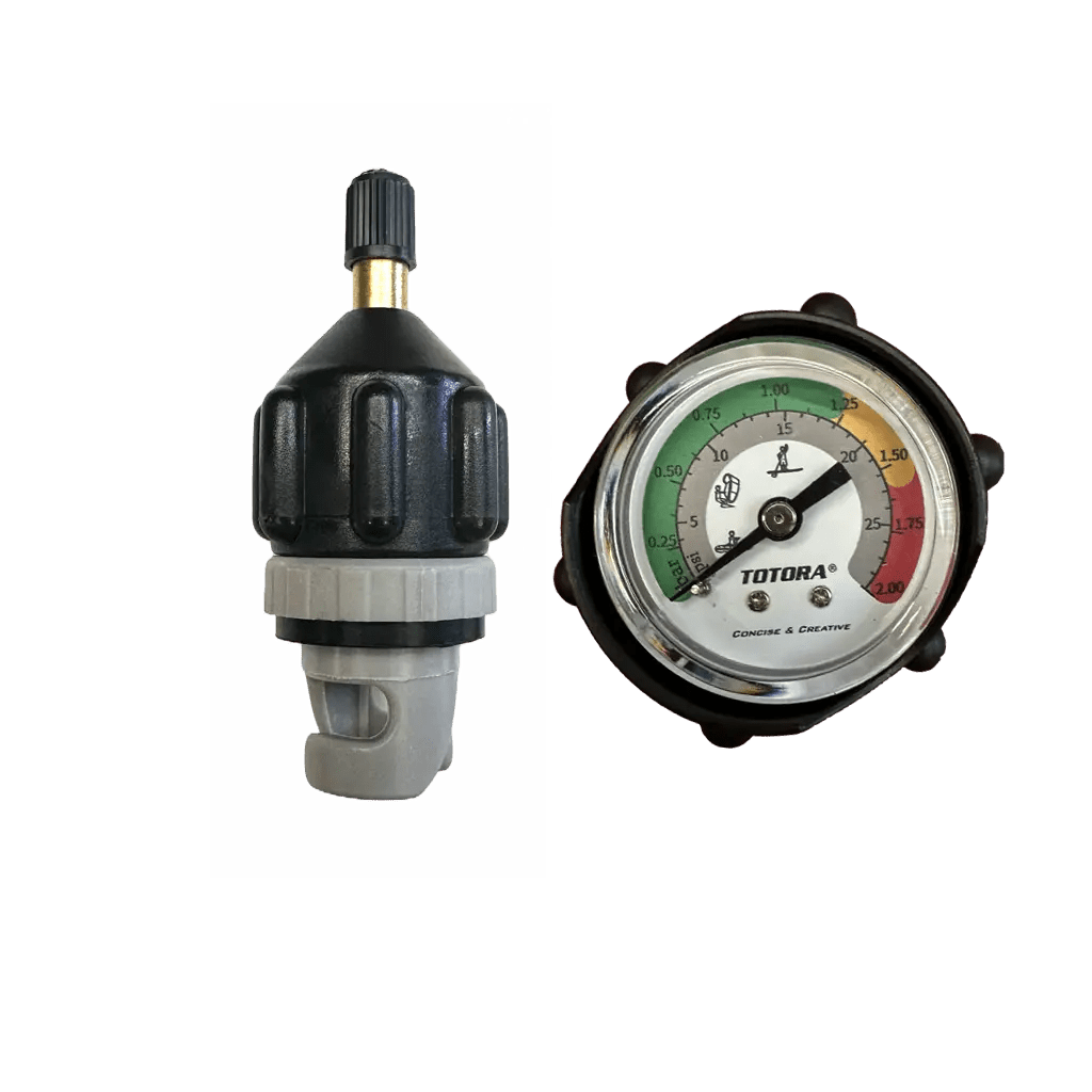 Air-Compressor Valve Adaptor with Pressure Gauge | electruck4x4.com